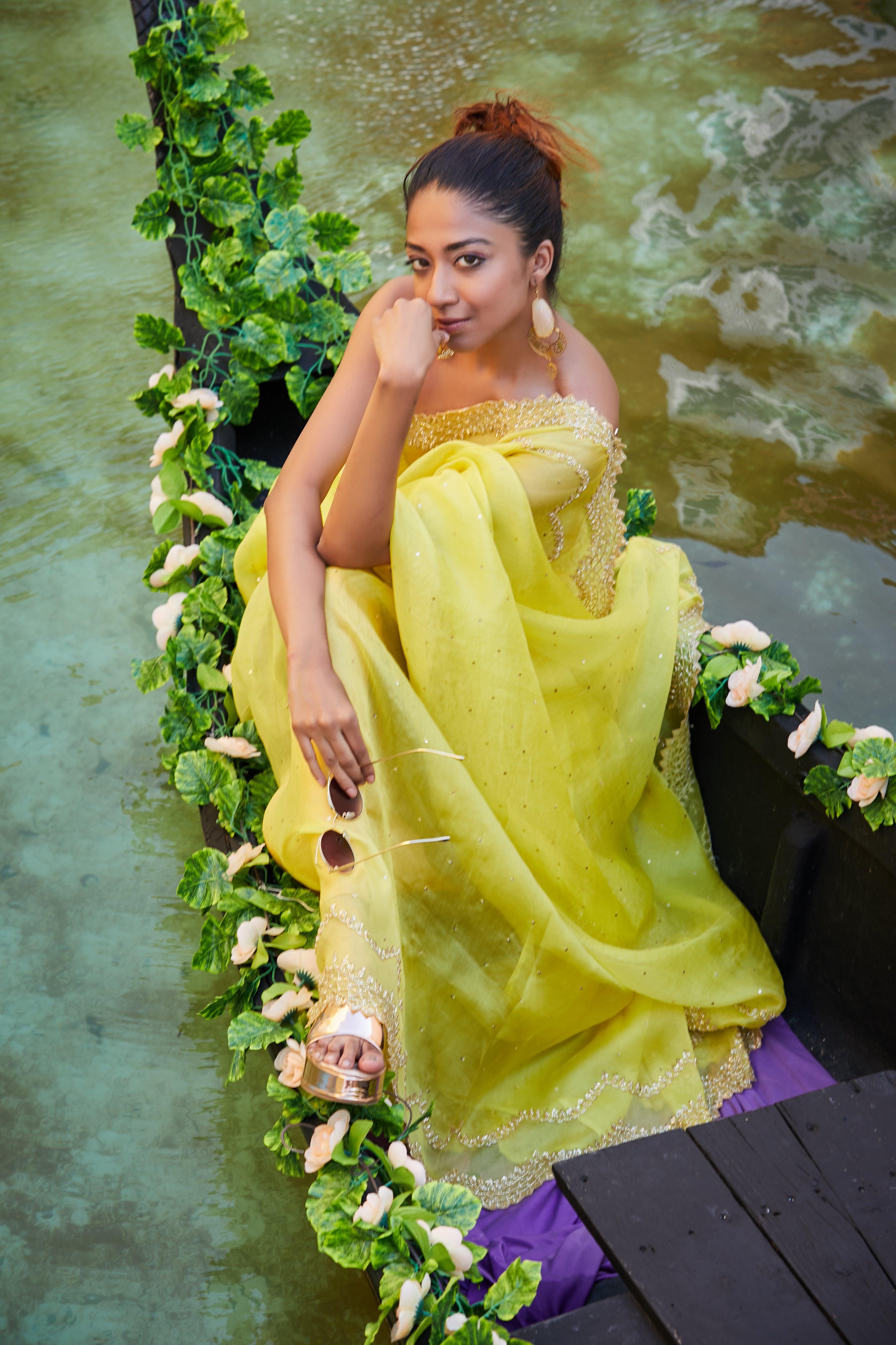 Gini Embroidered Saree – House of Deepthi Ltd